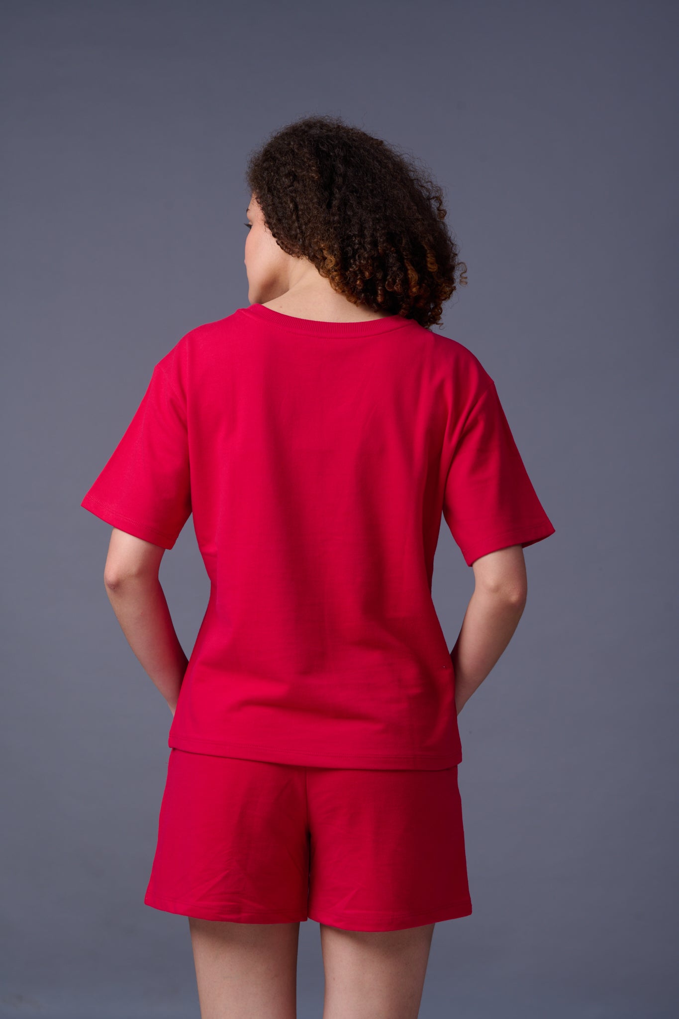 Plain Red Co-ord Set for Women by Go Devil