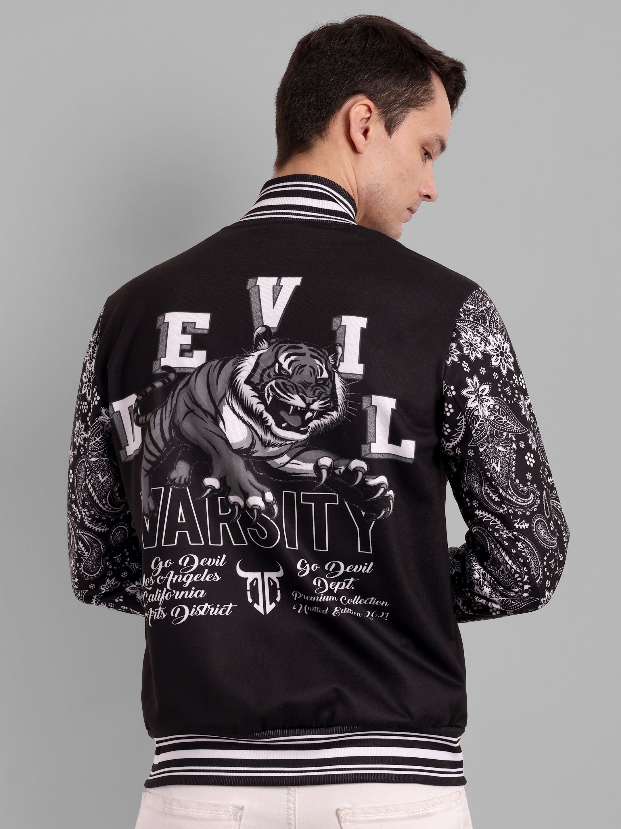 Buy Black Varsity Jacket Mens - Trendy & Comfortable – Go Devil