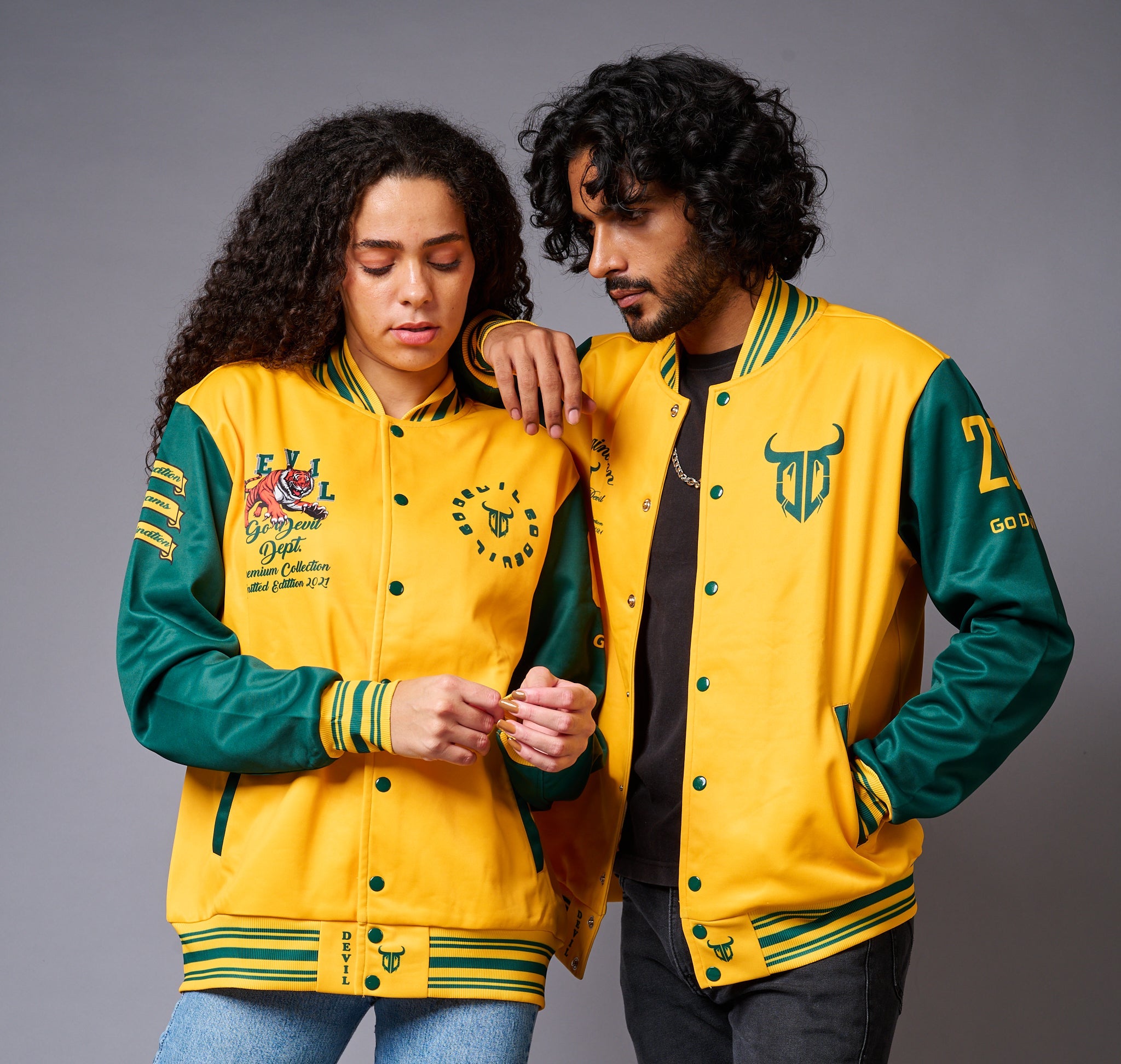 Yellow & Green Couples Coord - Varsity Jacket Coord – Go Devil